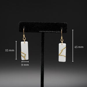 Kintsugi Dainty Earrings 14k Gold-plated, Gift for Her - Etsy