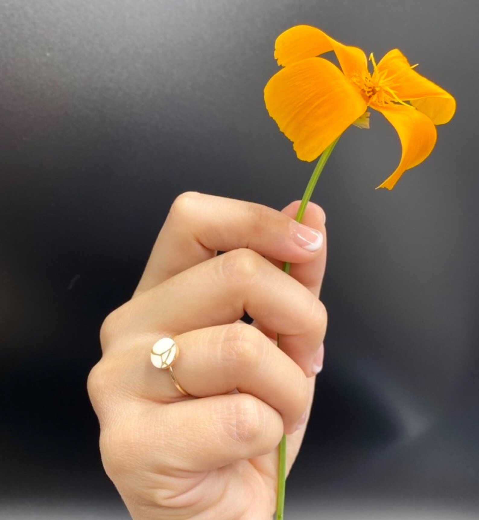 Kintsugi Inspired Ring 14k Gold-filled - Etsy