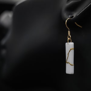 Kintsugi Dainty Earrings 14k Gold-plated, Gift for Women - Etsy