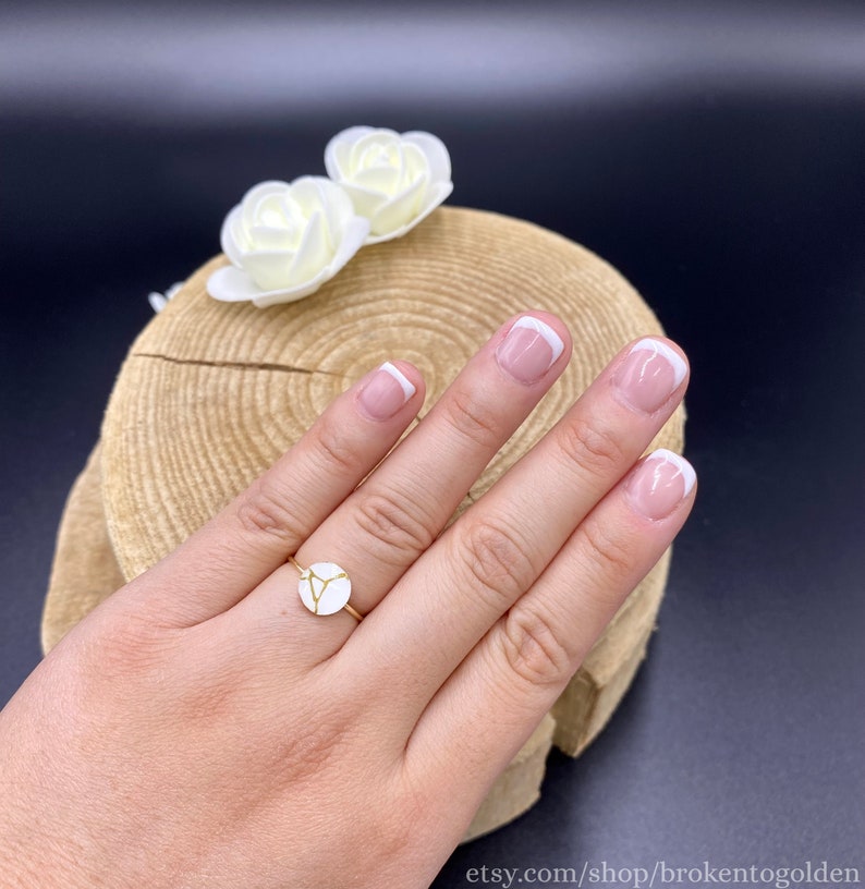 Kintsugi Inspired Ring 14k Gold-filled - Etsy