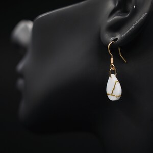 Kintsugi Dainty Earrings 14k Gold-plated, Gift for Women - Etsy