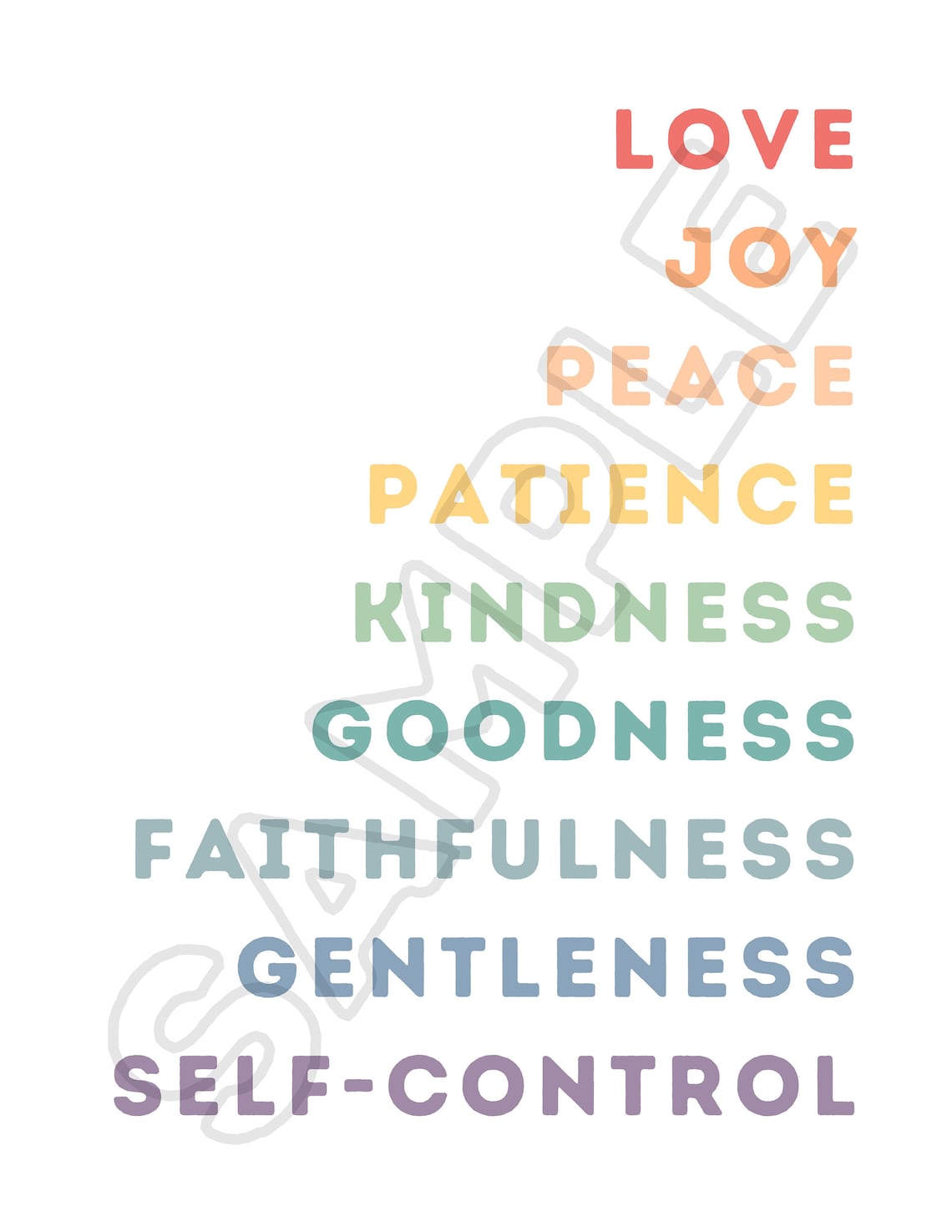 Fruit of the Spirit Printable Christian Printable Bible Verse Printable ...