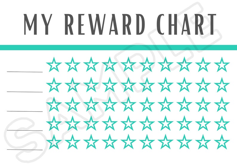 Reward Chart Printable Goal Chart Printable Chore Chart Printable ...