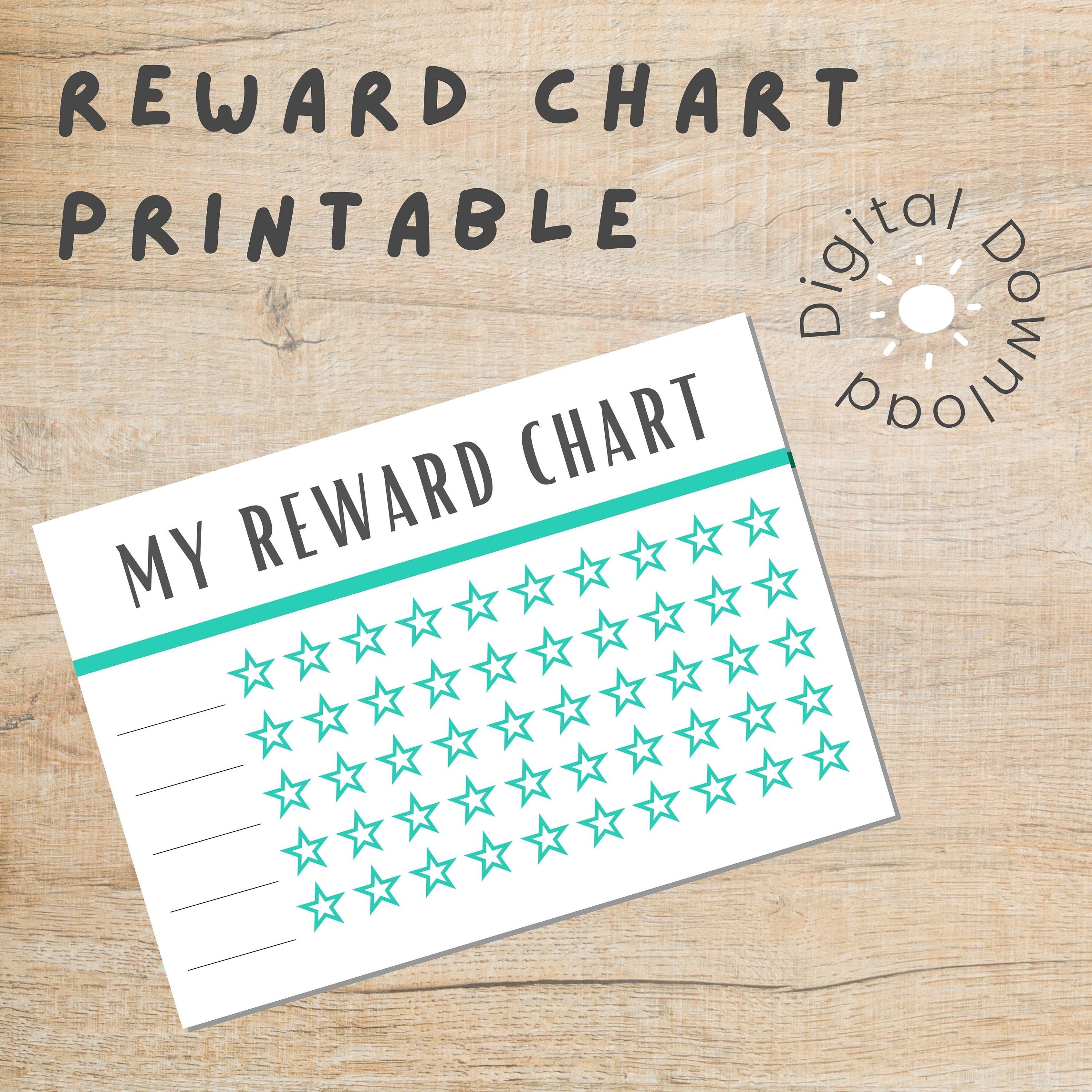 Reward Chart Printable Goal Chart Printable Chore Chart Printable ...