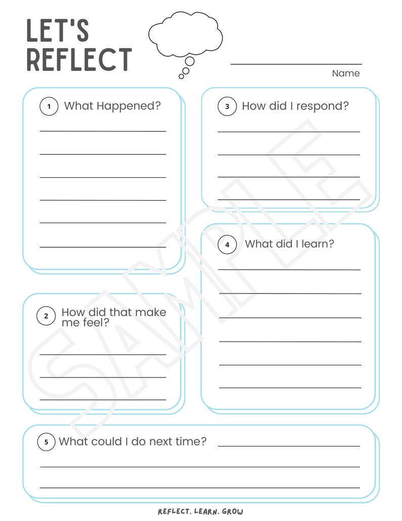 Reflection Incidence Worksheet PRINTABLE | Journaling | Homeschool ...