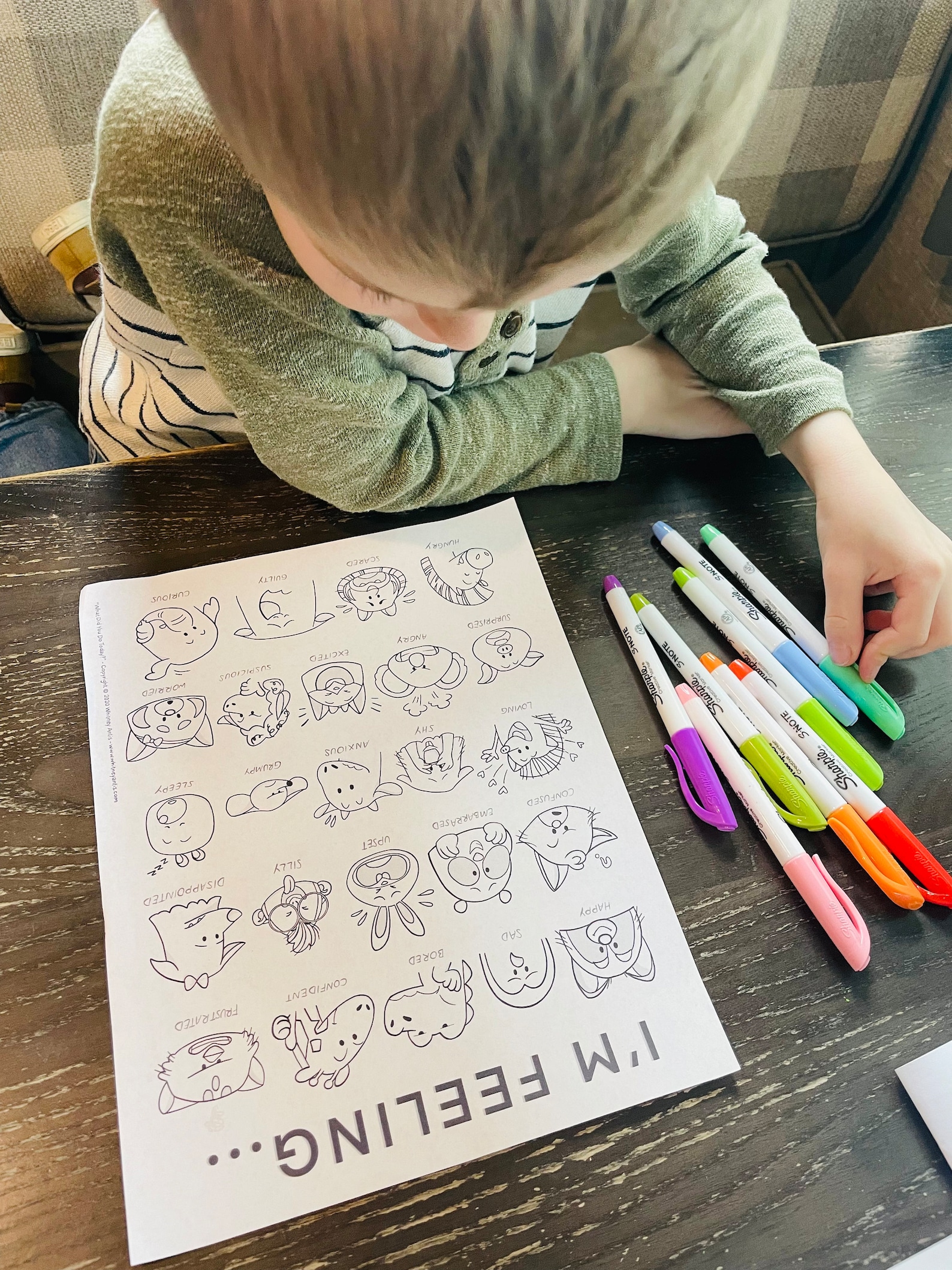 Feelings Coloring Sheet Printable Digital Download Social-emotional ...