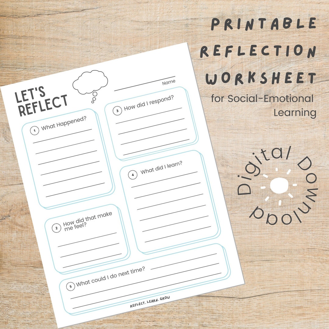 Reflection Incidence Worksheet PRINTABLE | Journaling | Homeschool ...