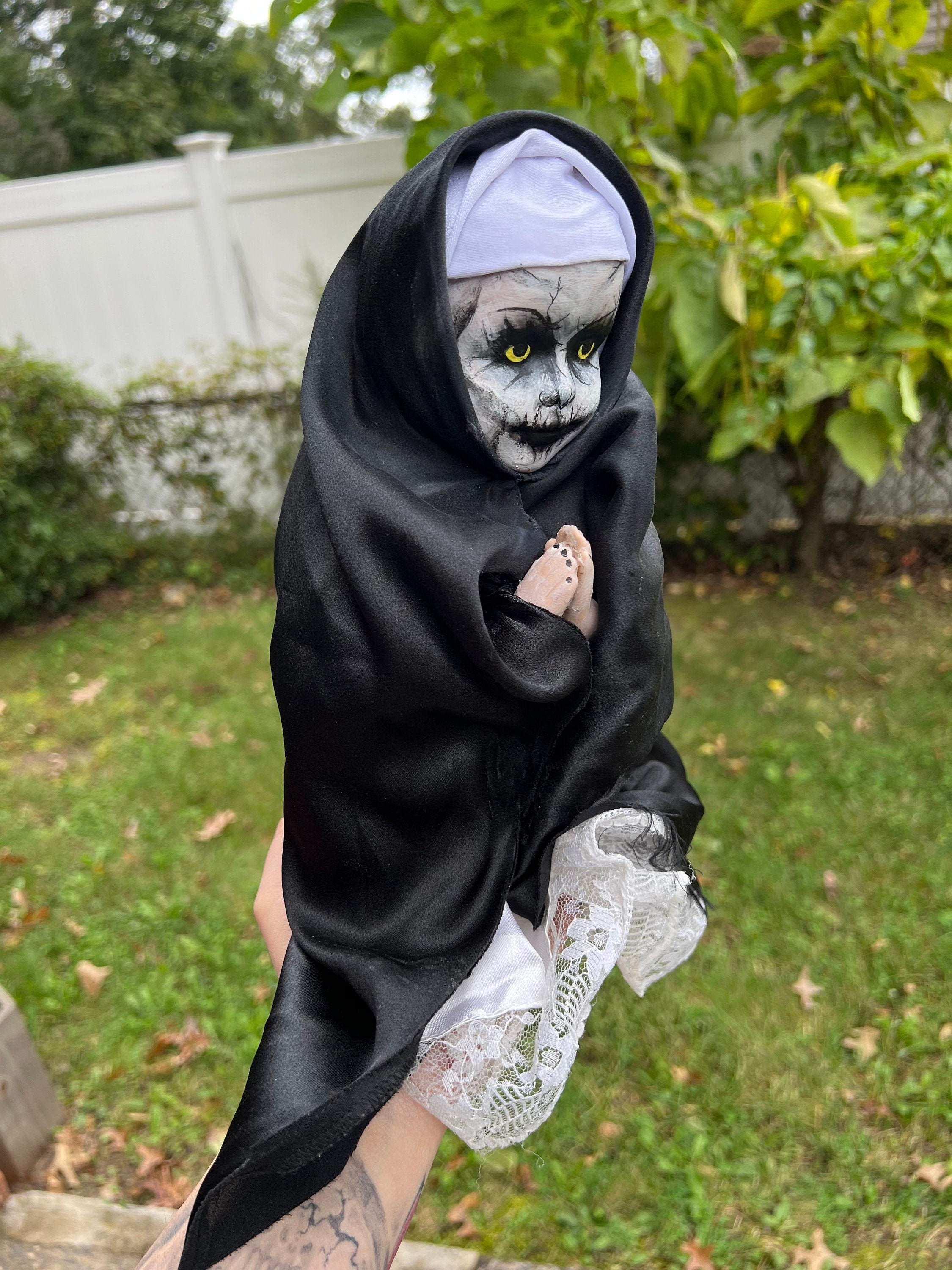 THE NUN Porcelain Horror Doll 9 OOAK - Etsy