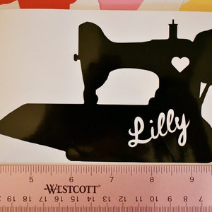 Sewing Machine Decal, Personalized Made to Order, Several Color Choices ...