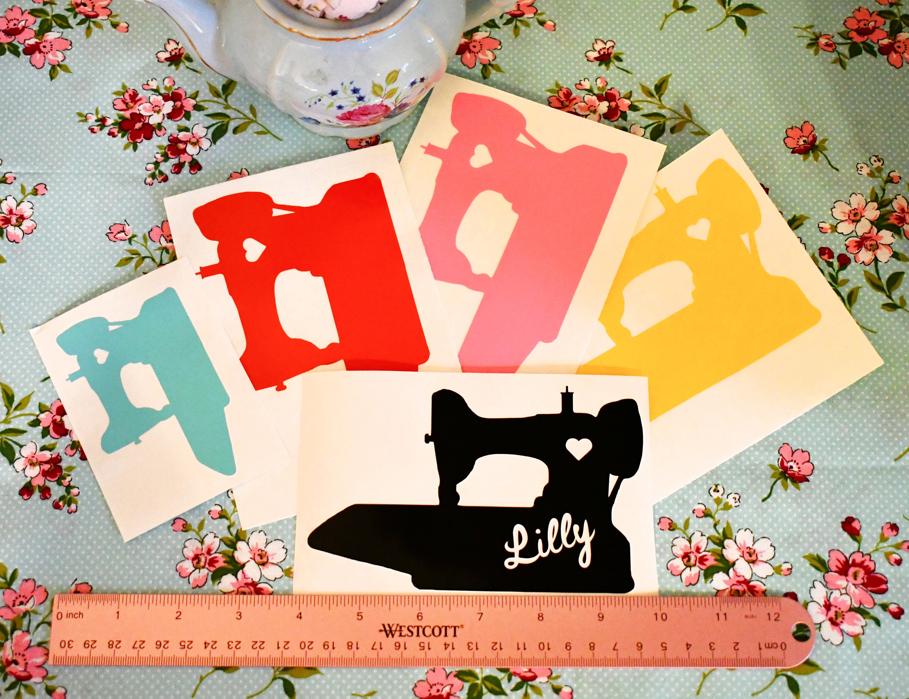 Sewing Machine Decal, Personalized Made to Order, Several Color Choices ...