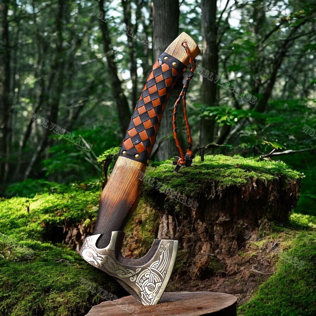 Viking Decorative Axe Handcrafted Norse Axe With Intricate Design ...