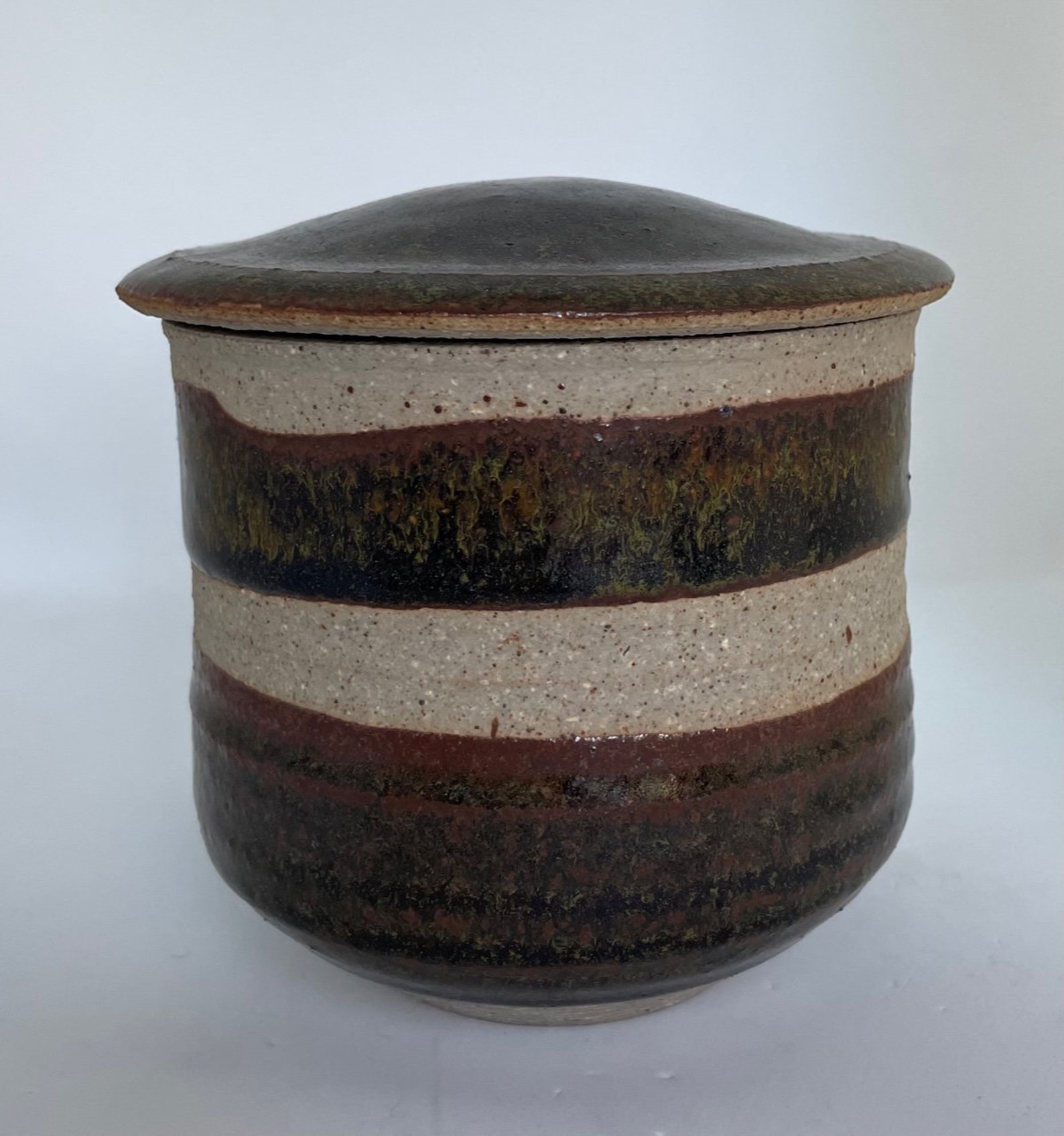 Karen Karnes Mid-century Collectible Vessel With Plate, Ceramics ...