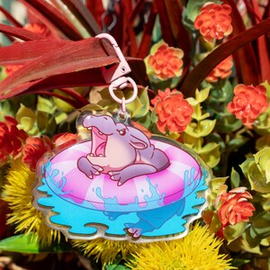 Animals in Floaties Keychains - Etsy