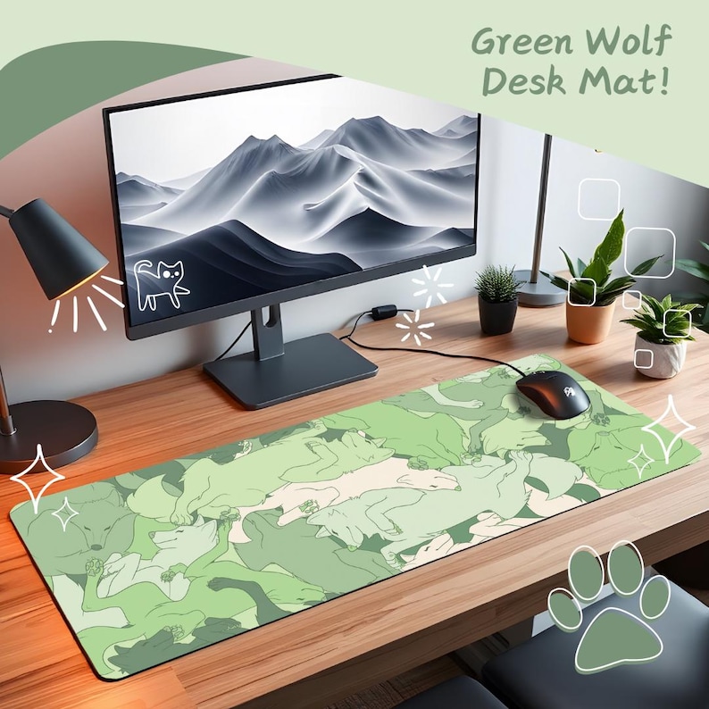Wolf Desk Mat - Etsy
