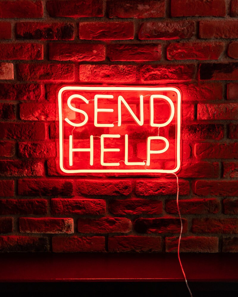 Send Help : Neon LED sign | Etsy