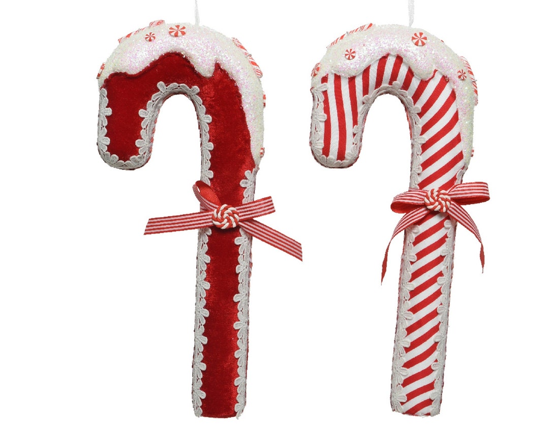 Christmas Candy Cane Decoration - Etsy UK