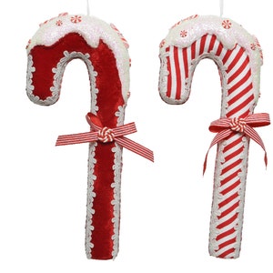 Christmas Candy Cane Decoration - Etsy UK