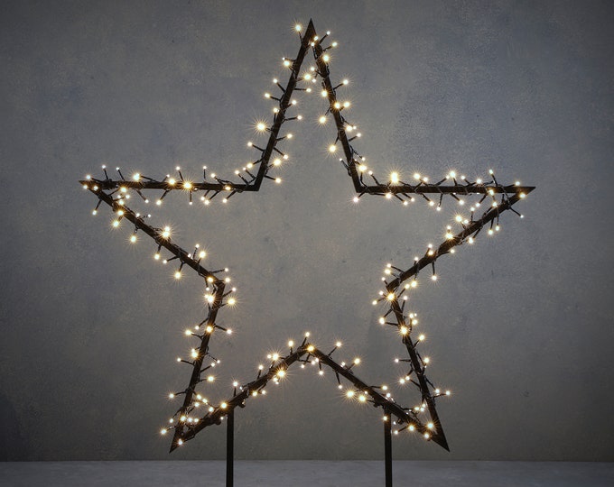White Stars LED Light Garland - Etsy UK
