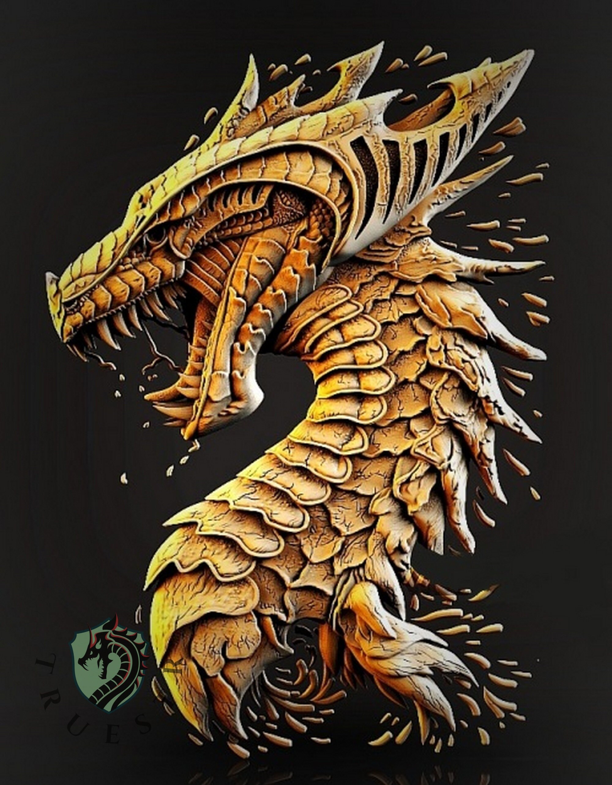 3D STL Models Dragon for CNC Router Aspire Artcam 3D Printer | Etsy