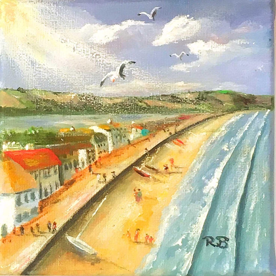 Slapton Sands Print, Signed and Framed, From My Original Oil Painting ...