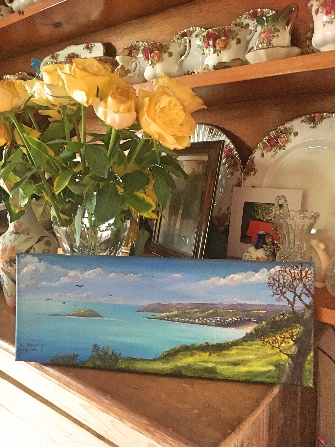 Looe Island Painting. Oil Painting on Canvas. Cornwall Coast. - Etsy