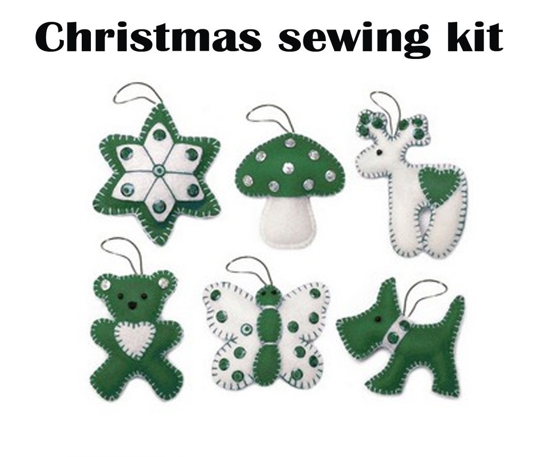 Christmas Decoration Kit Christmas Sewing Kit Felt Craft - Etsy UK
