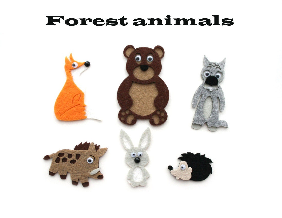 Felt Board Shapes Animals Felt Shapes for Quiet Book Animals | Etsy