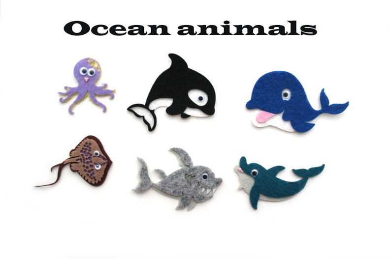 Felt Board Shapes Animals Felt Shapes for Quiet Book Animals | Etsy
