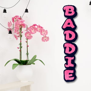 Baddie Tufted Wall Hanging, Aesthetic Girly Home Decor, Punch Needle ...
