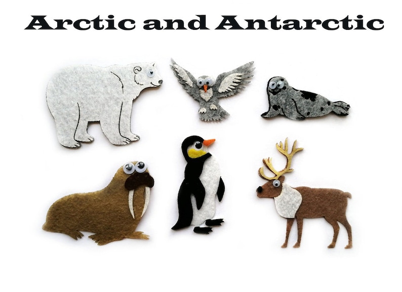 Felt Board Shapes Animals Felt Shapes for Quiet Book Animals | Etsy
