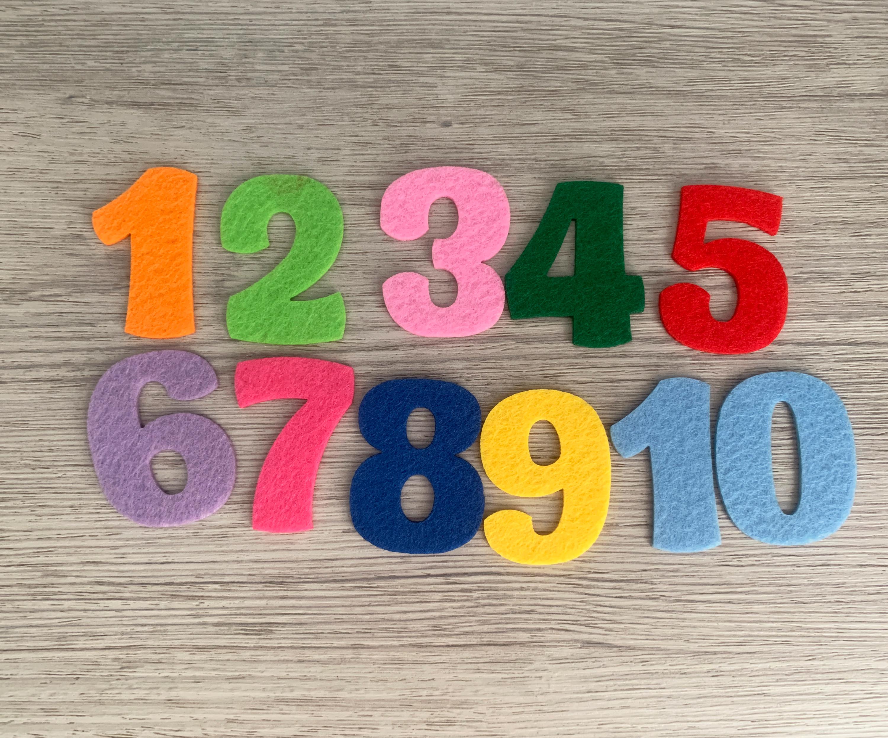 Felt Numbers Die Cuts for Sewing and Craft Projects | School Craft ...