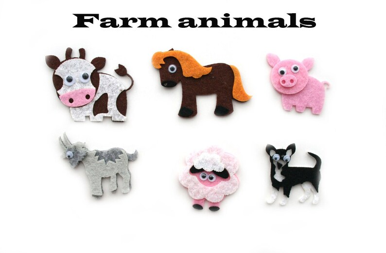 Felt Board Shapes Animals Felt Shapes for Quiet Book Animals | Etsy