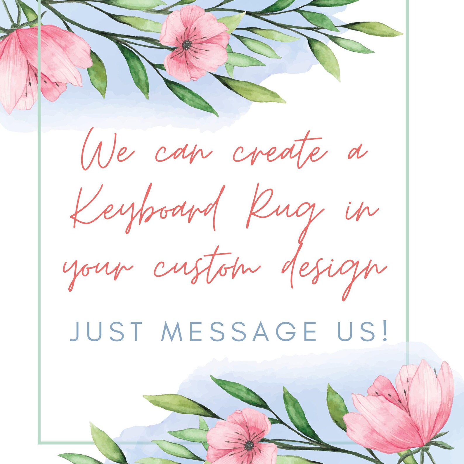 Cherry Checkered Tufted Keyboard Rug - Handmade Pink Punch Needle Desk ...