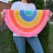 Handmade Pastel Rainbow Rug, Cute Hand Tufted Wall Decor, Colorful Home ...