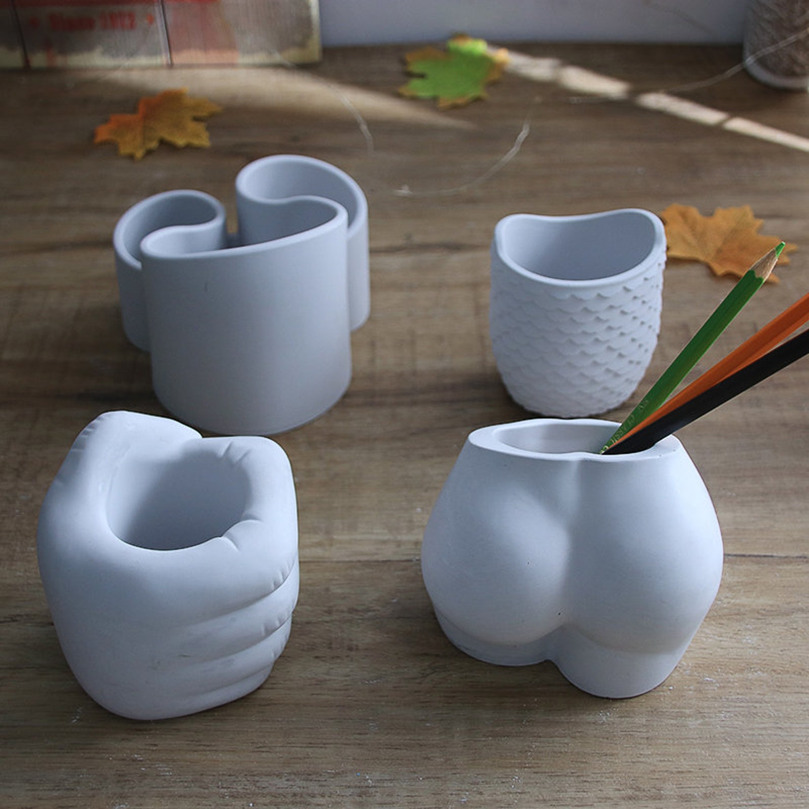 Fist Pen Holder Silicone Mold Concrete Planter Mold Plaster - Etsy