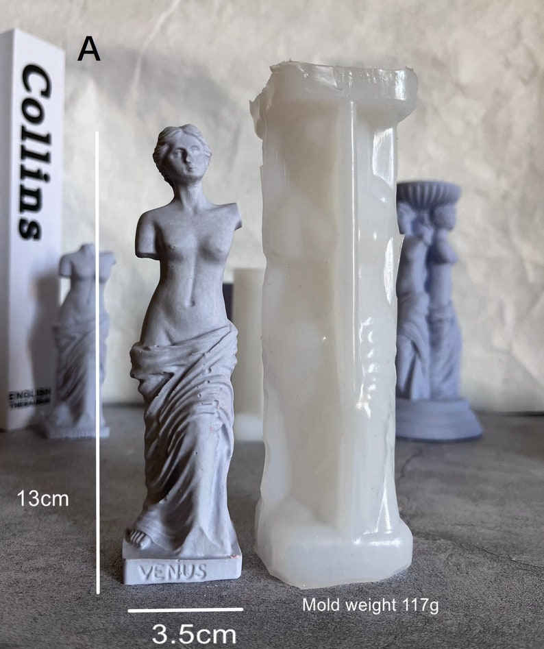 Venus, David, Roman Column Silicone Mold: Candle & Soap Making - Etsy ...