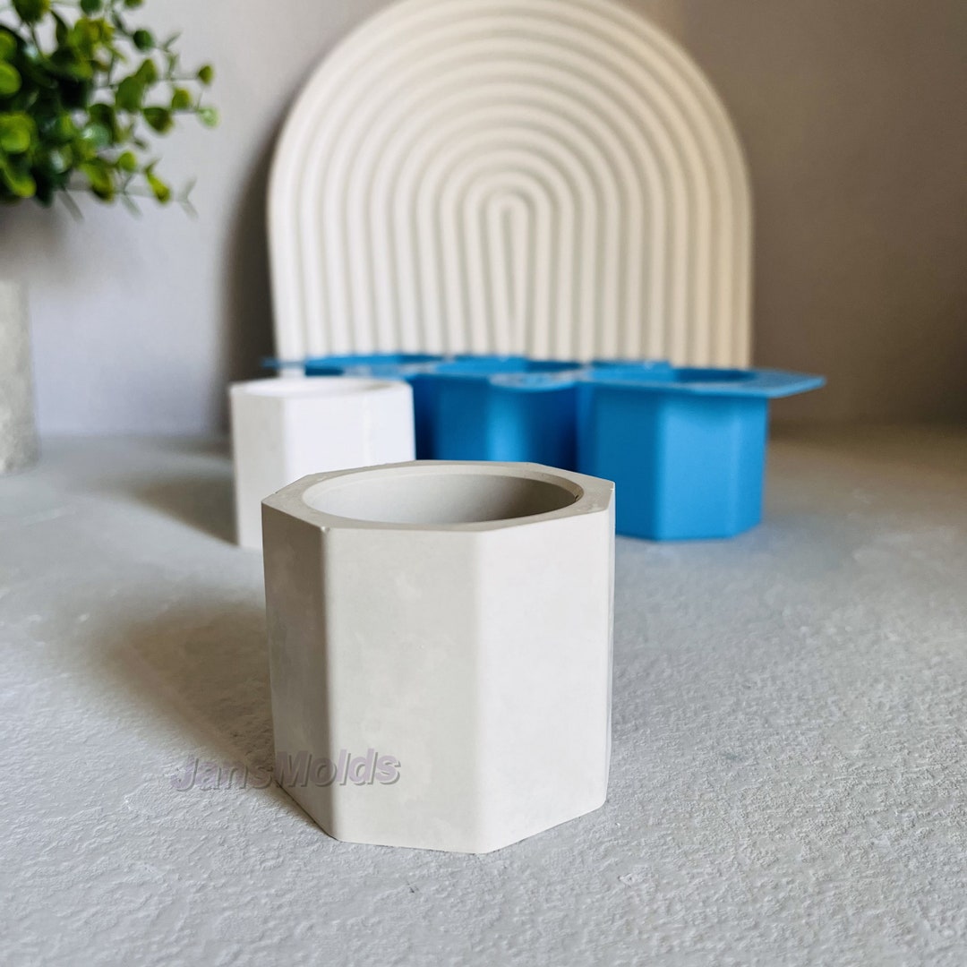 Candle Vessel Mold Nordic Decor Jesmonite/resin Craft - Etsy