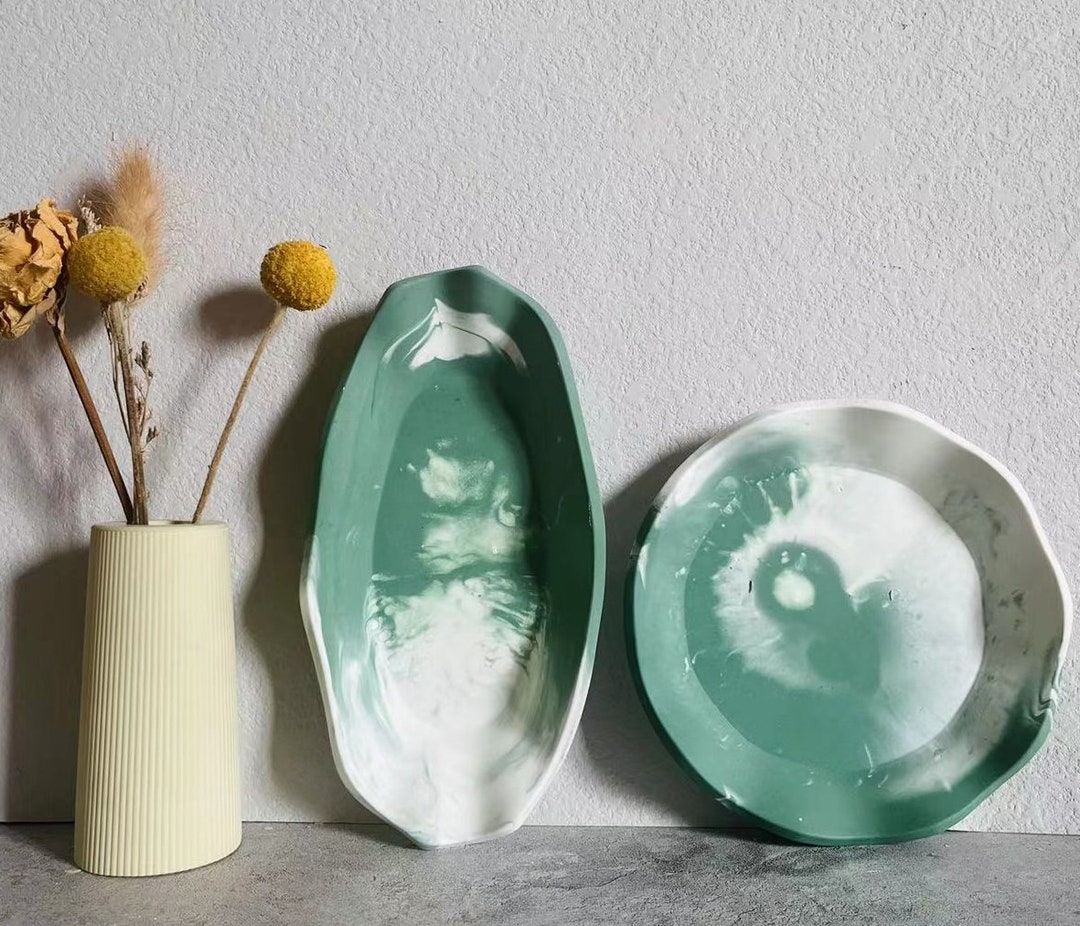 Wave Edge Tray Mold Trinket Bow Mold Pot Base Mold Silicone Mold ...