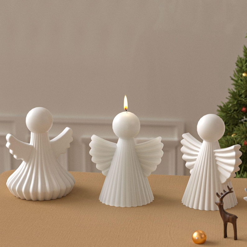 Molde de silicona para velas de ángel, yeso para jabón DIY - Etsy España