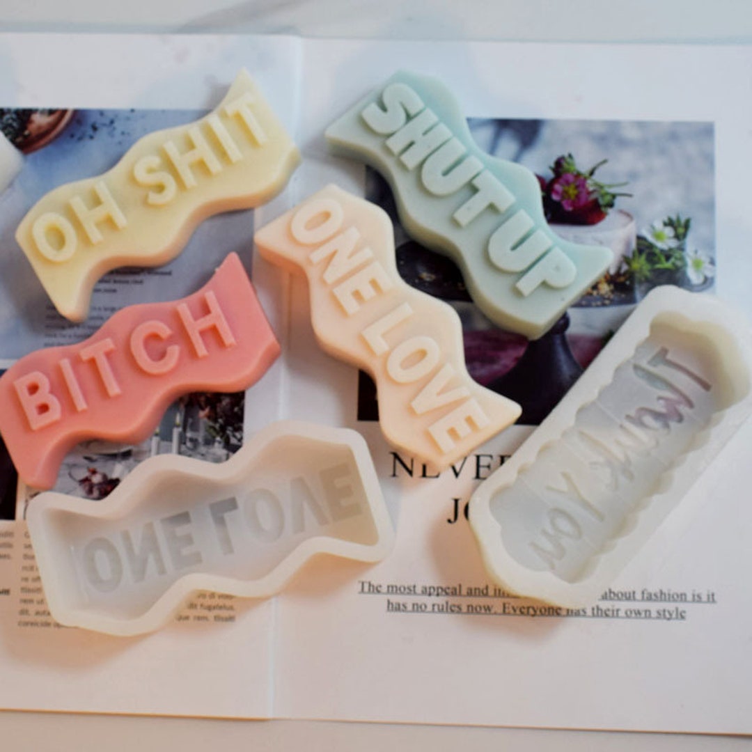 Offensive Letter Candle Silicone Mold: 'be Kind', 'melt Me', 'hot Mess ...