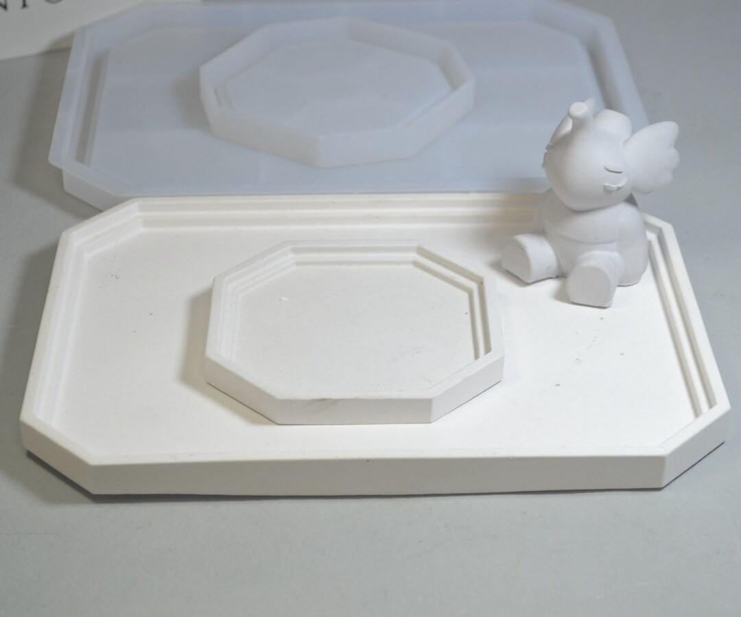 Octagonal Rolling Tray /dish Silicone Mold for Concrete/ Resin /plaster ...