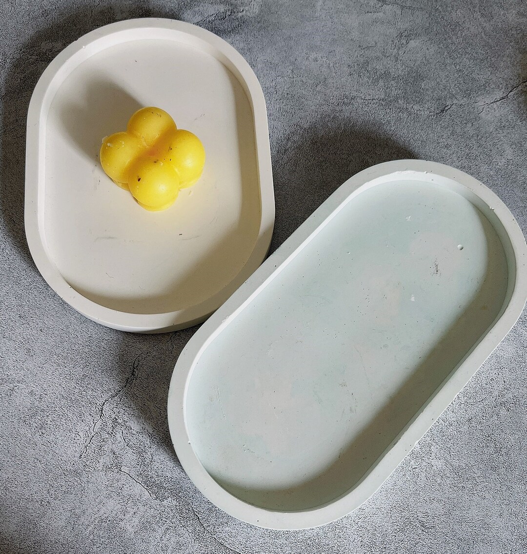 Concrete Oval Tray Silicone Mold Jesmonite Tray Dish Mold, Oval Dish ...