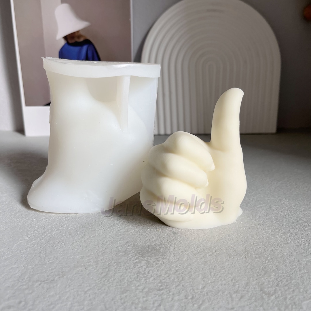 Large /small Middle Finger Bier Gesture Finger Candle Silicone Mold ...
