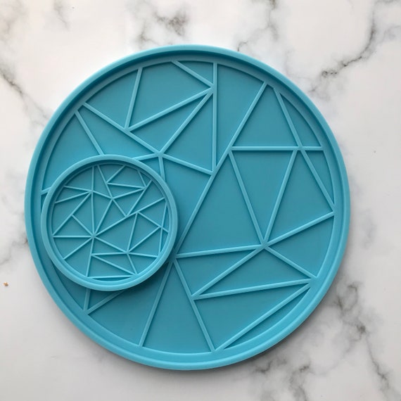 Geometric Round Silicone Mold Round Tray Mold for Resin - Etsy