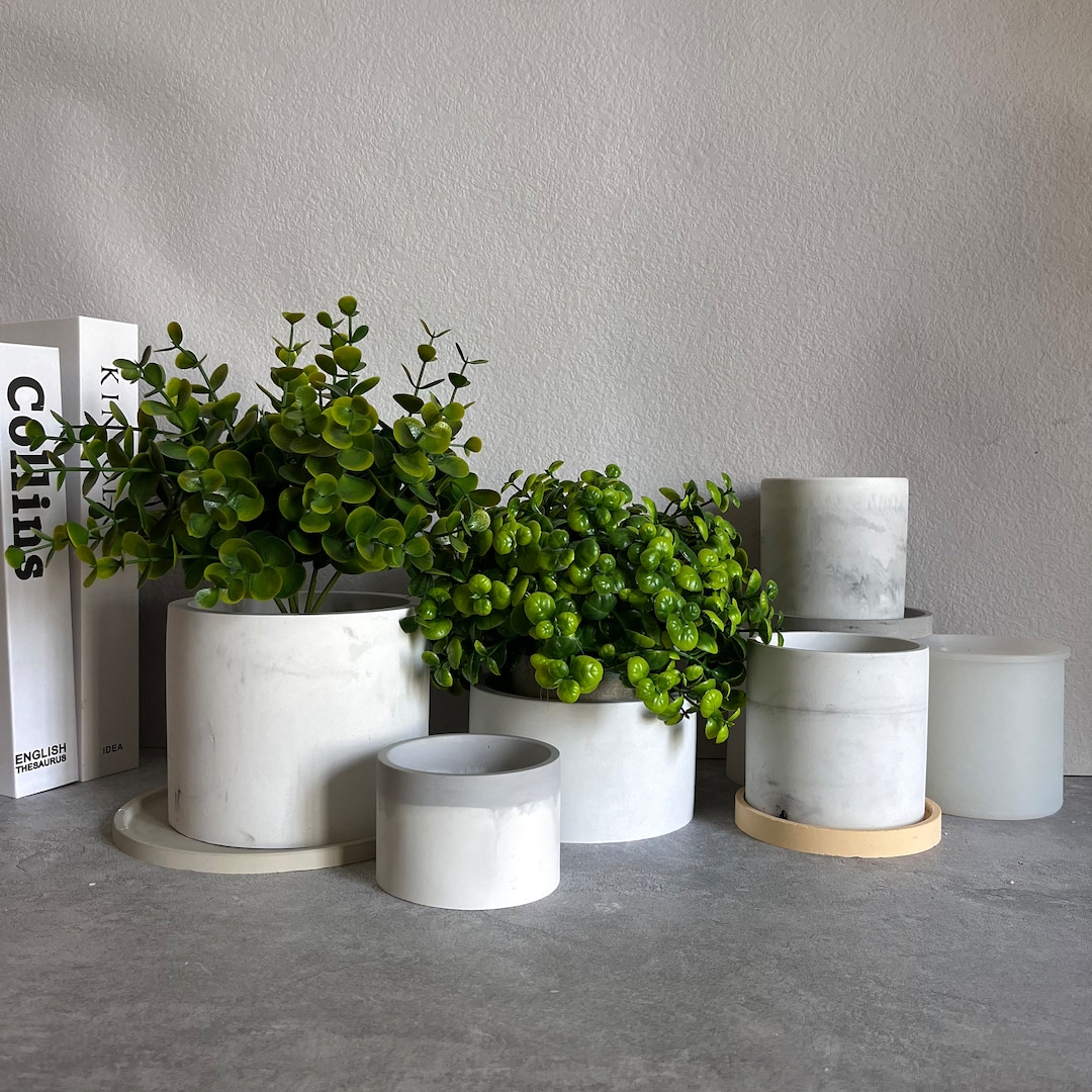 Cylinder Plant Pot Mold: Concrete, Plaster, Resin Craft - Etsy