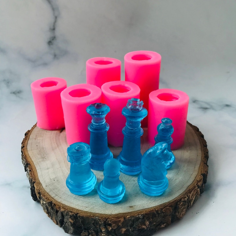6PCS 3D Chess Pieces Mold for Resin Chess Pieces Silicone Mold - Etsy