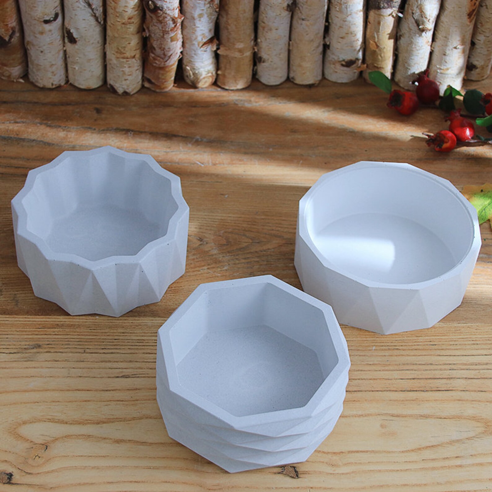 Large Geometric Cylinder Plant Pot Mold Concrete Plant Mold - Etsy