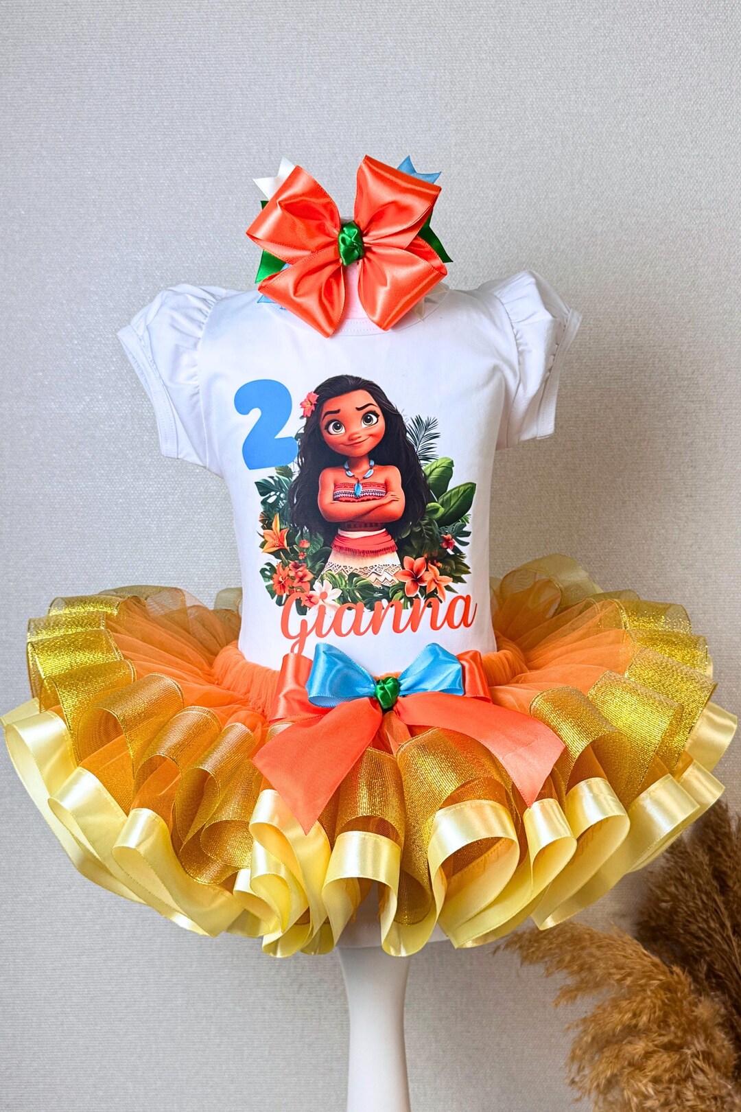 Princess Moana Baby Costume:hawaiian Girls Tutu Set - Etsy