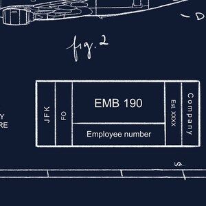 Customizable Embraer 190 Blueprint Illustration - Etsy