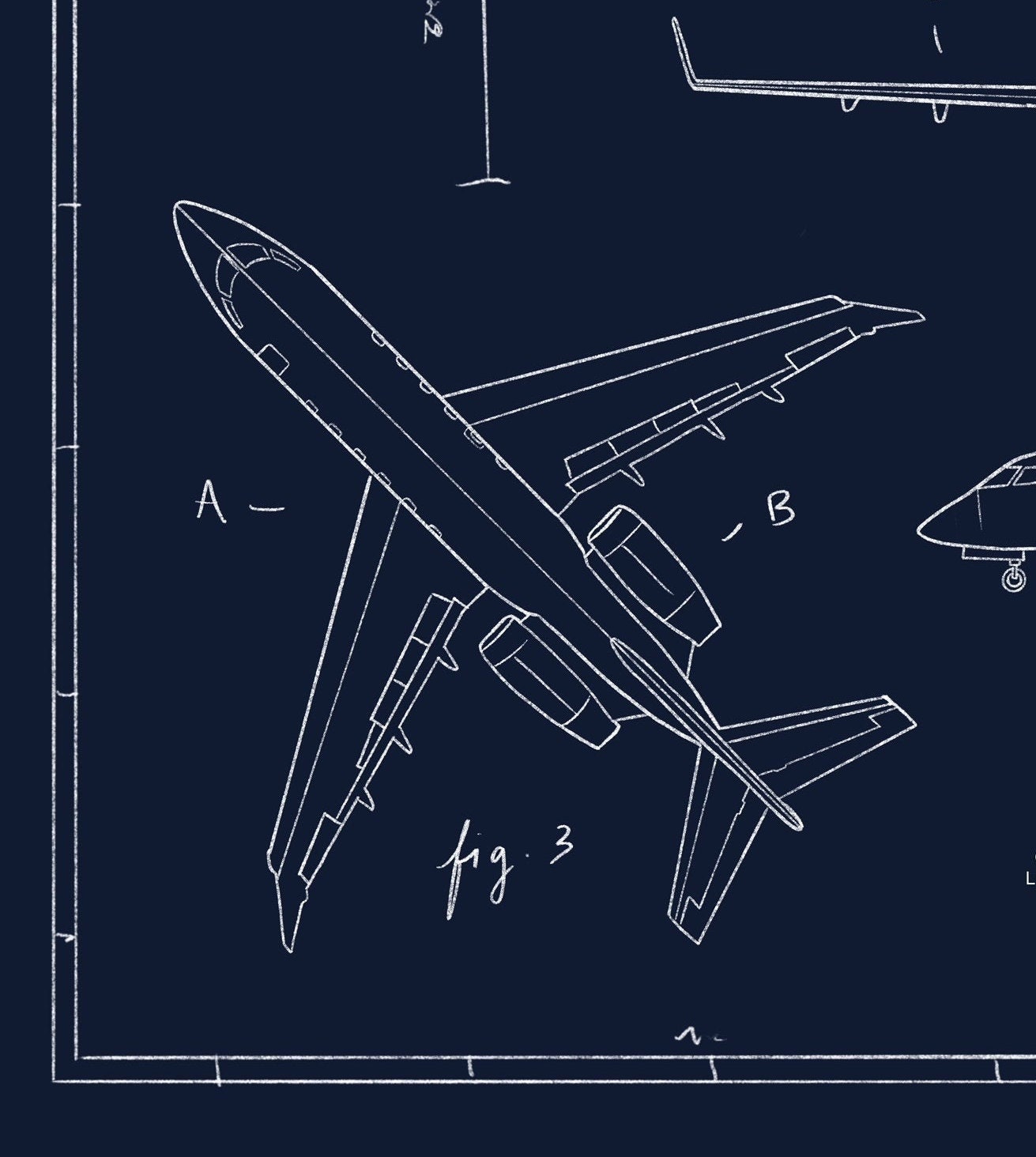 Customizable Challenger 350 Blueprint Illustration | Etsy